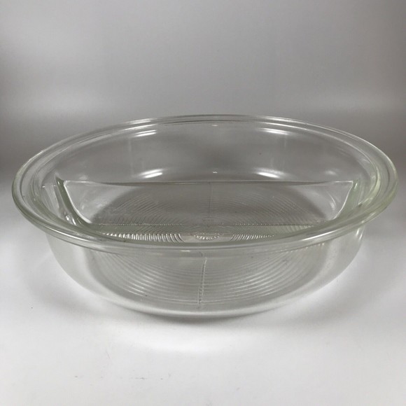 Pyrex | Dining | Vintage Pyrex Divided 595 Clear Glass Serving Bowl ...